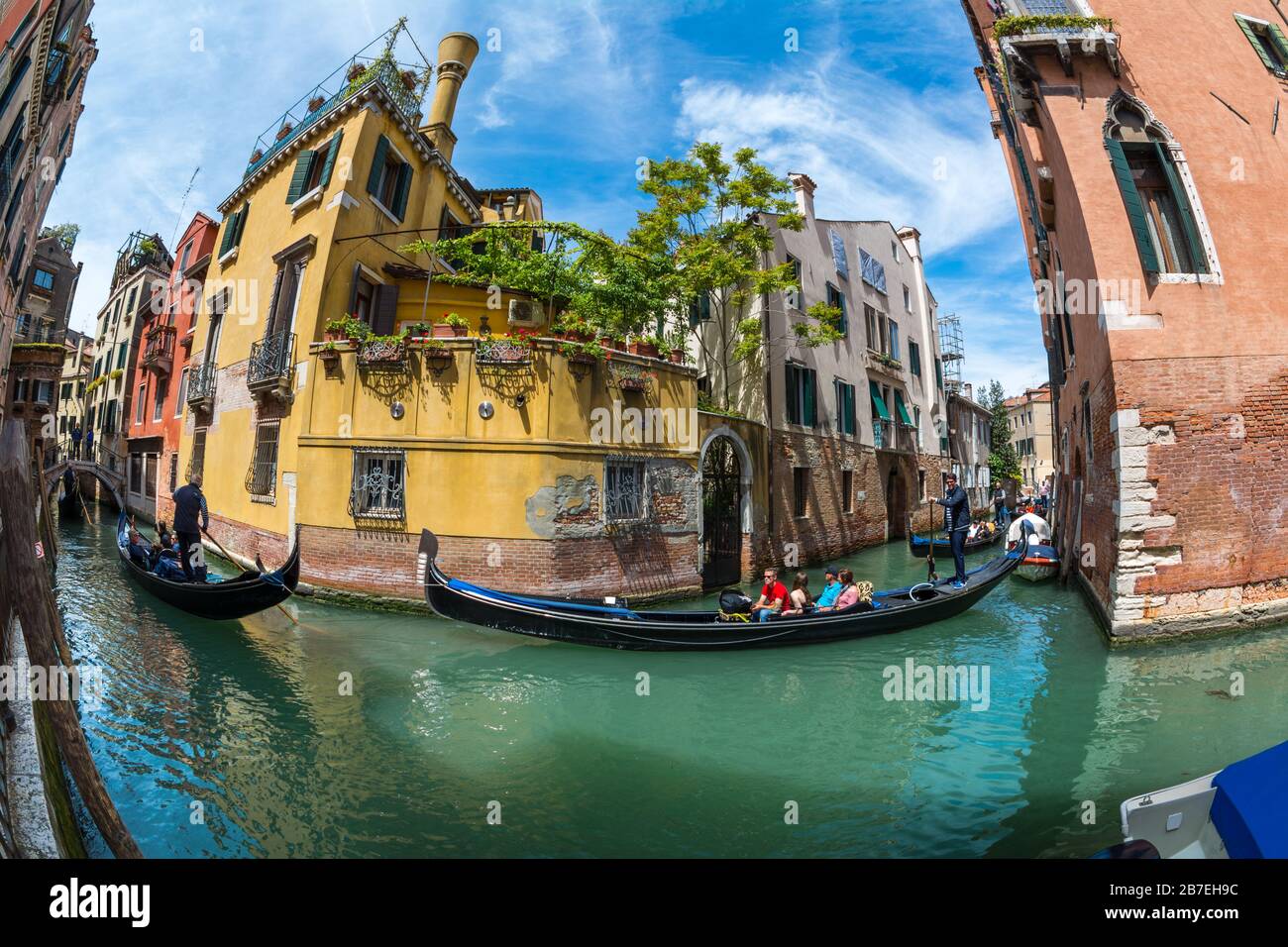 Venice, Italy - MAY 17, 2019: Tangled infrastructure in Venice ...