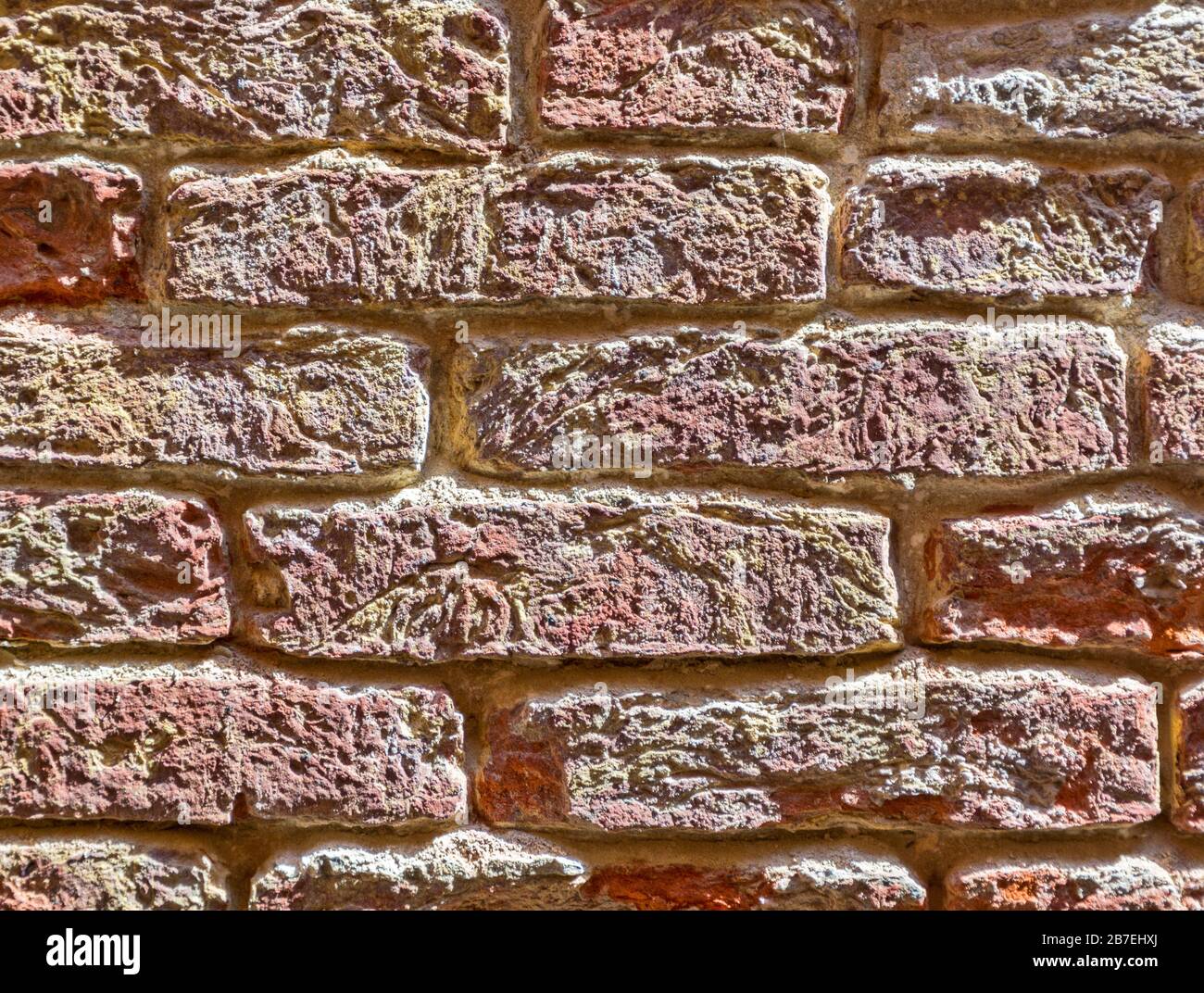 Empty Old Brick Wall Texture. Painted Distressed Wall Surface. Grungy ...