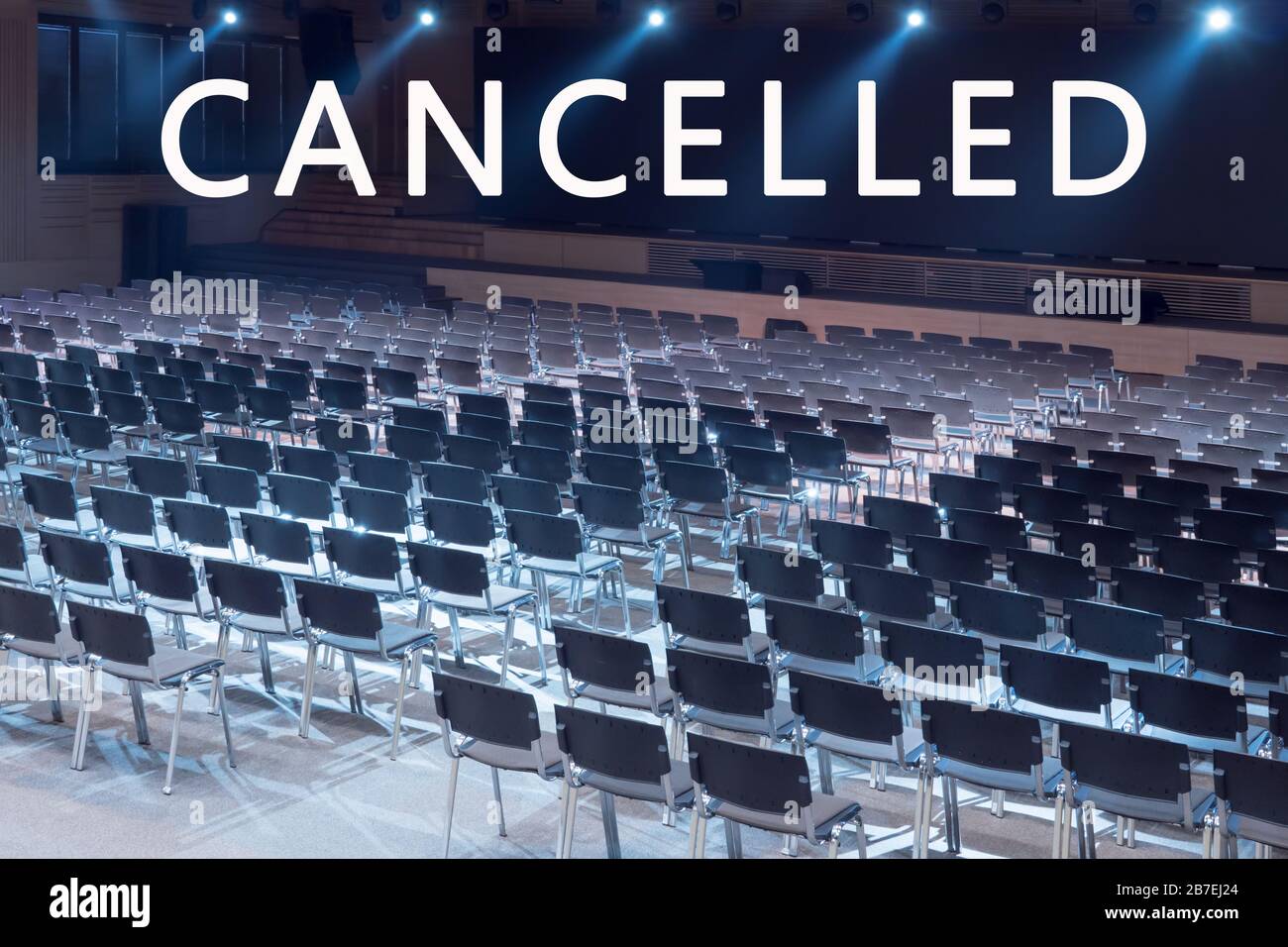 Event cancelled due to coronavirus, COVID-19 virus spread outbreak ...