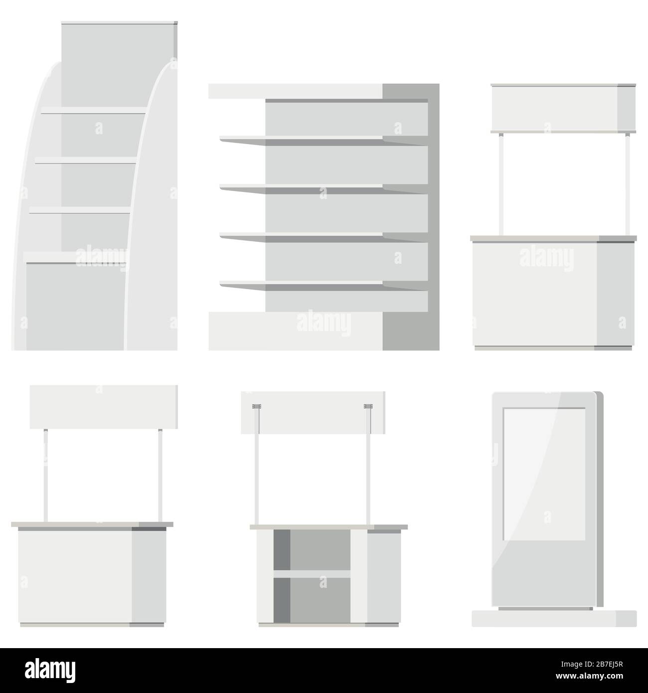 Promotional rack set - front and back view isolated on white background ...