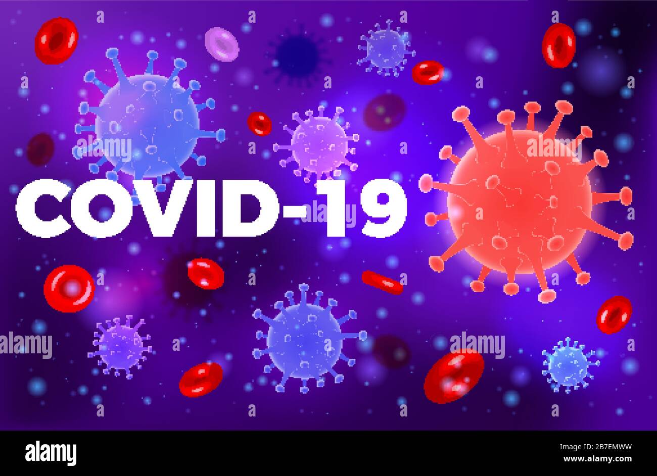 Blood cells virus infection Stock Vector Images - Alamy
