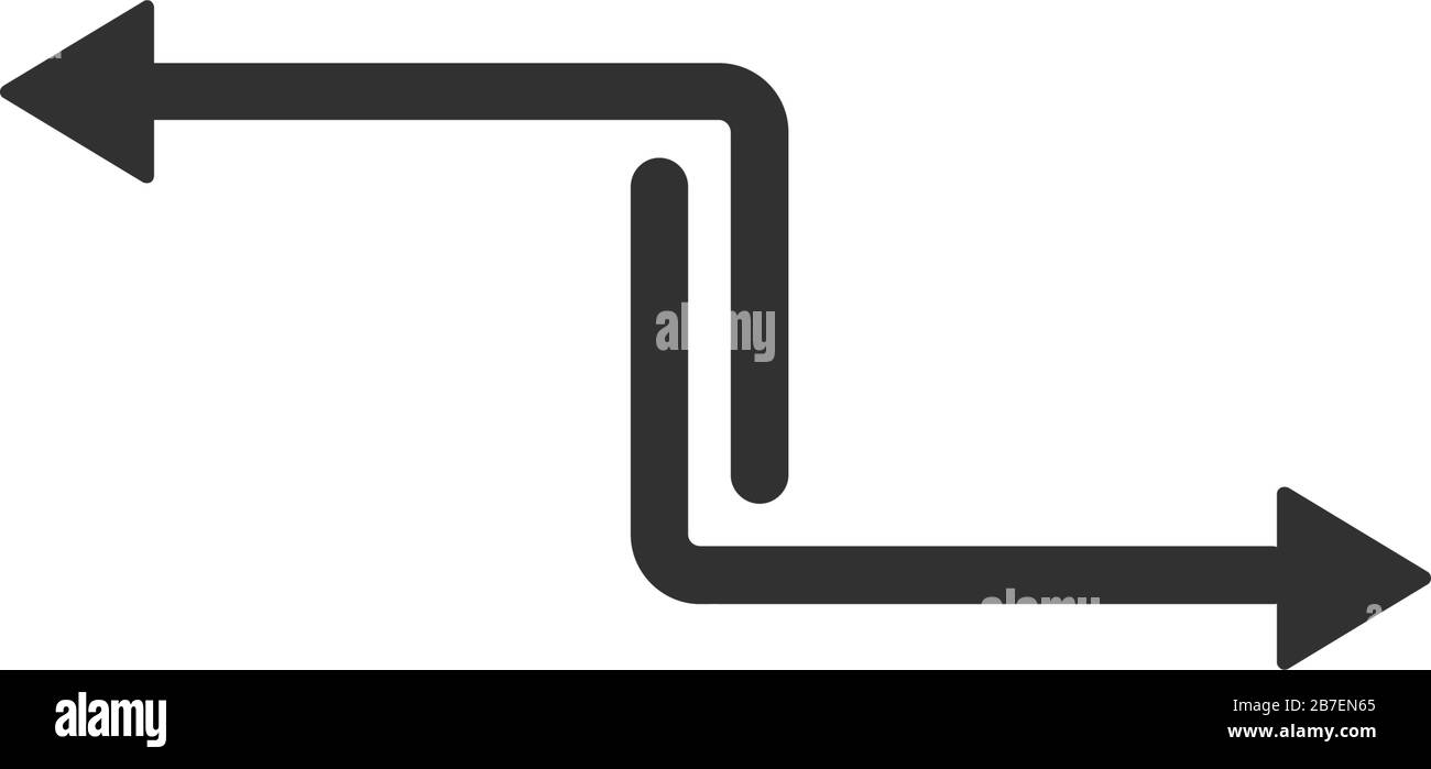 black direction arrows for transfer, sync, migration data. traffic ...