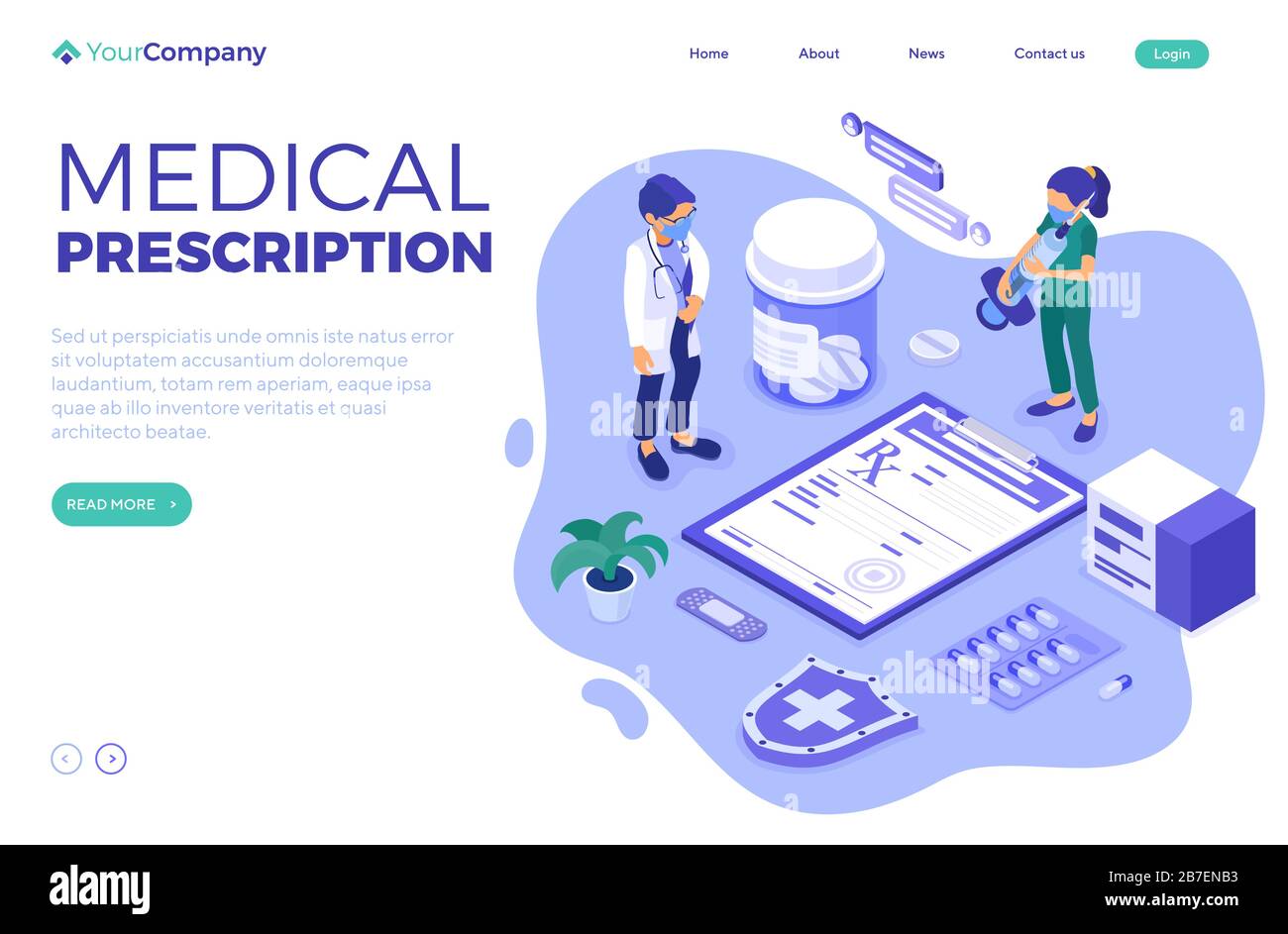 Isometric medical clinic hospital Cut Out Stock Images & Pictures - Alamy