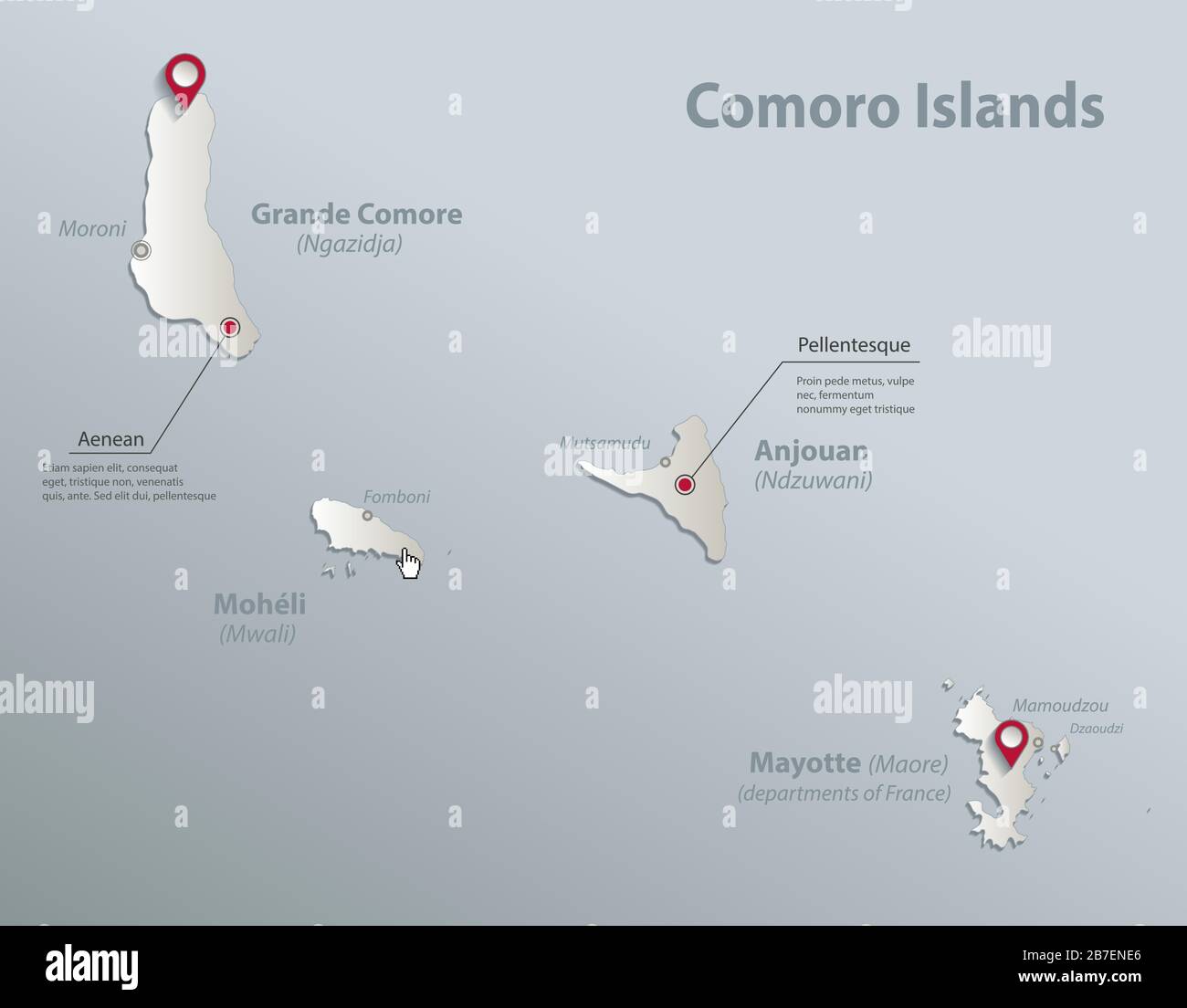 Comoro islands map hi-res stock photography and images - Alamy