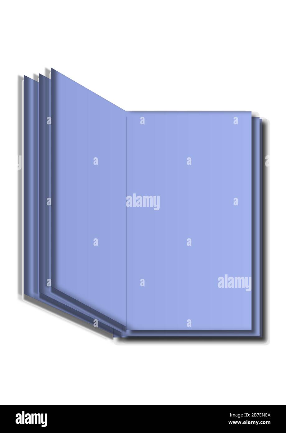 Template for text blue booklet on a white background Stock Vector Image ...