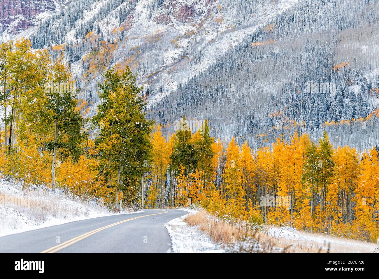 Aspen Maroon Bells Winter High Resolution Stock Photography and Images ...