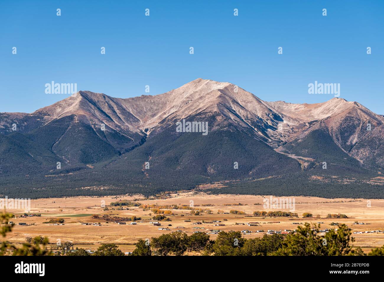 Collegiate peaks famous Rocky Mountains landscape valley view from ...