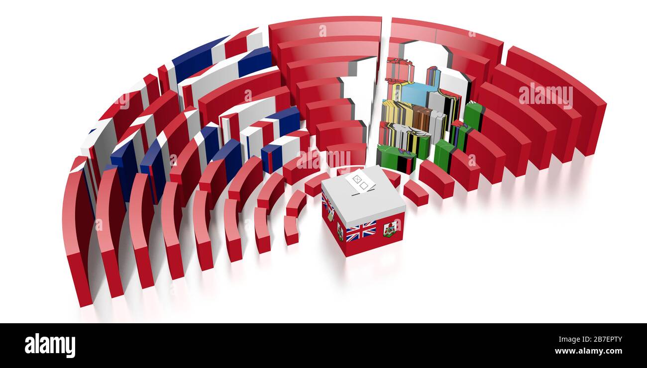 Parliament election in Bermuda - 3D rendering Stock Photo - Alamy