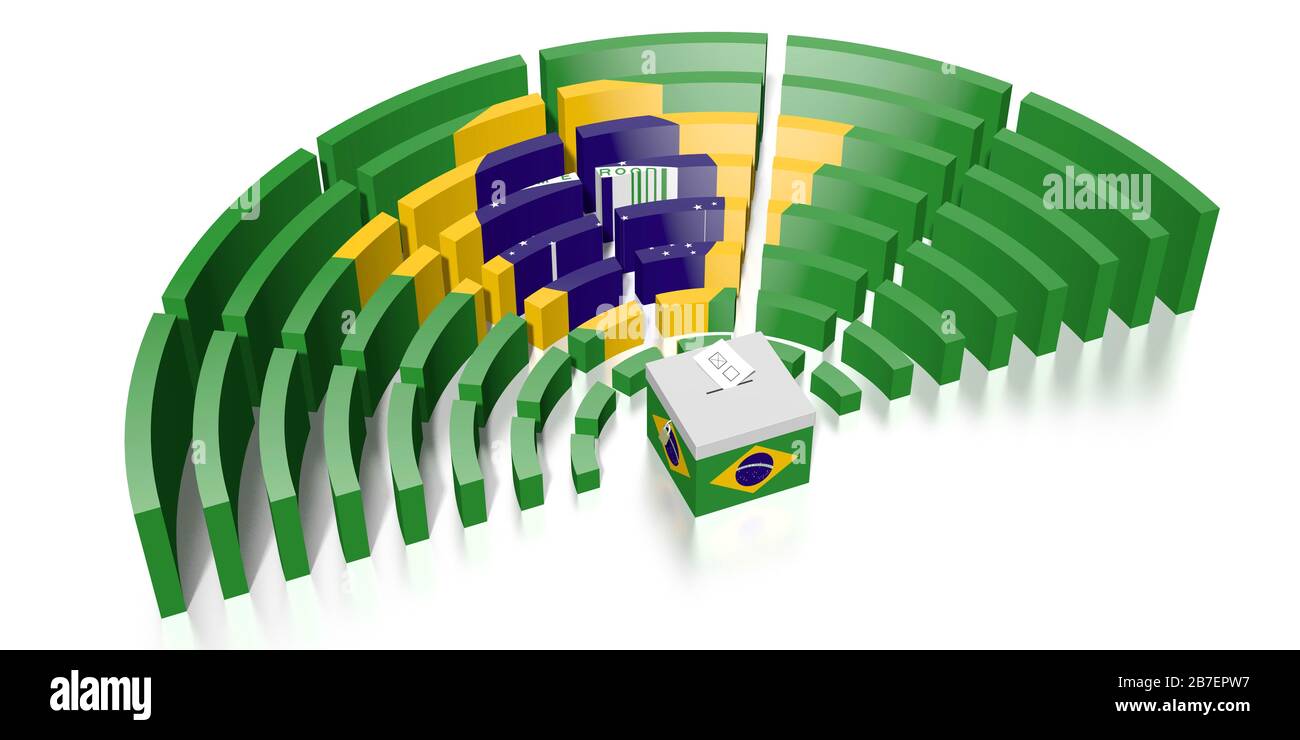Parliament election in Brazil - 3D rendering Stock Photo - Alamy