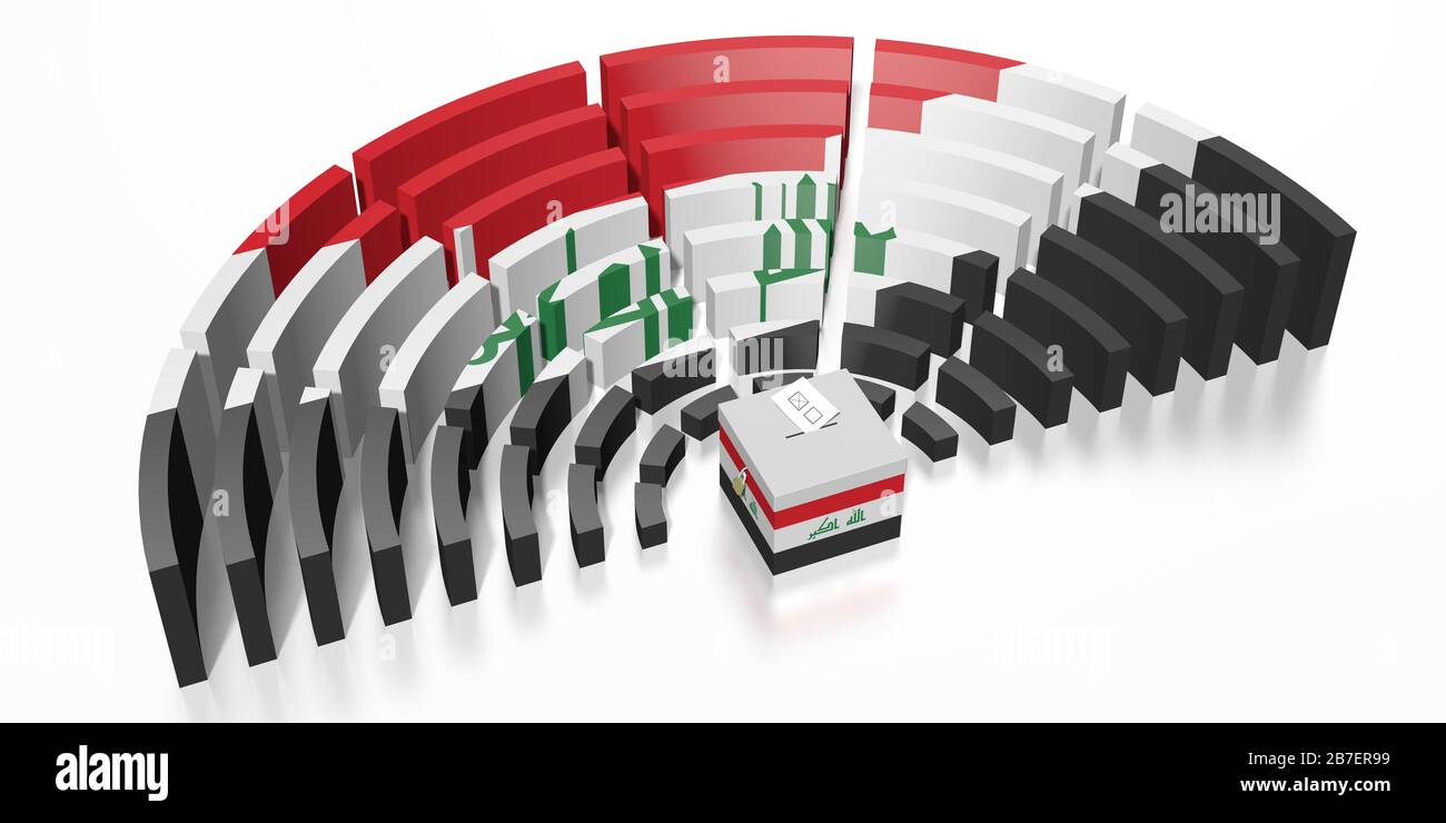 Parliament election in Iraq - 3D rendering Stock Photo - Alamy