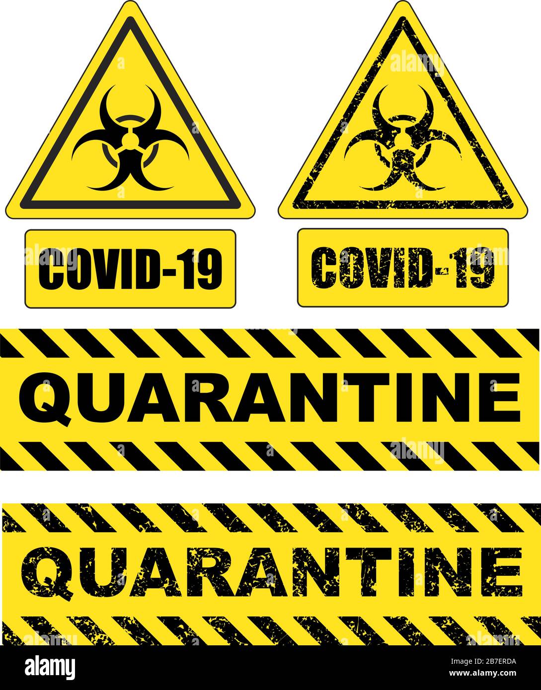 Sign of biological hazard. Covid-19. Quarantine. Pandemic Novel ...