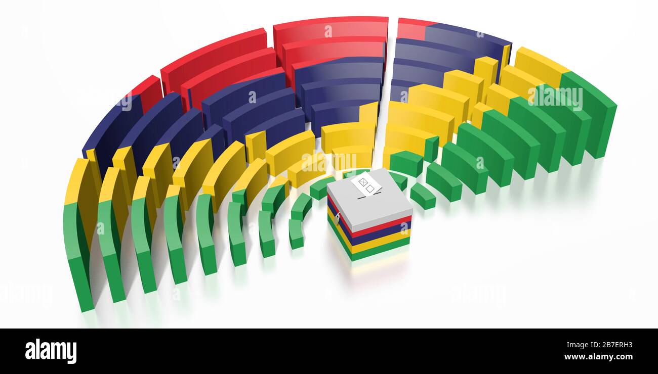 Parliament election in Mauritius - 3D rendering Stock Photo - Alamy