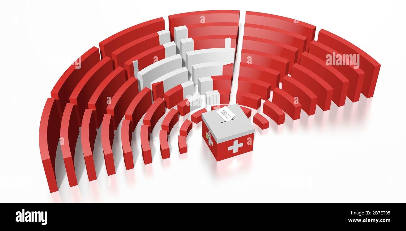 Parliament election in Switzerland - 3D rendering Stock Photo - Alamy