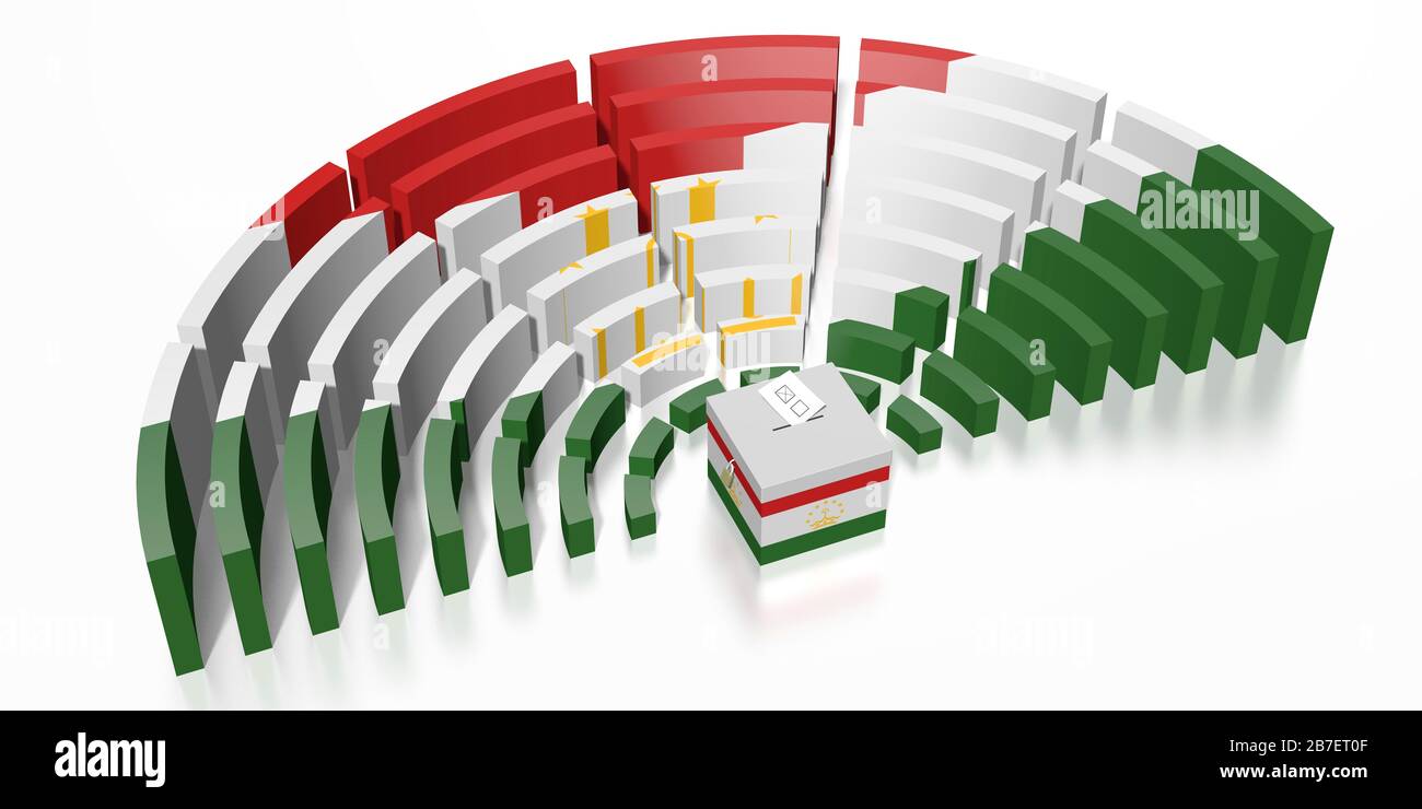 Parliament election in Tajikistan - 3D rendering Stock Photo - Alamy