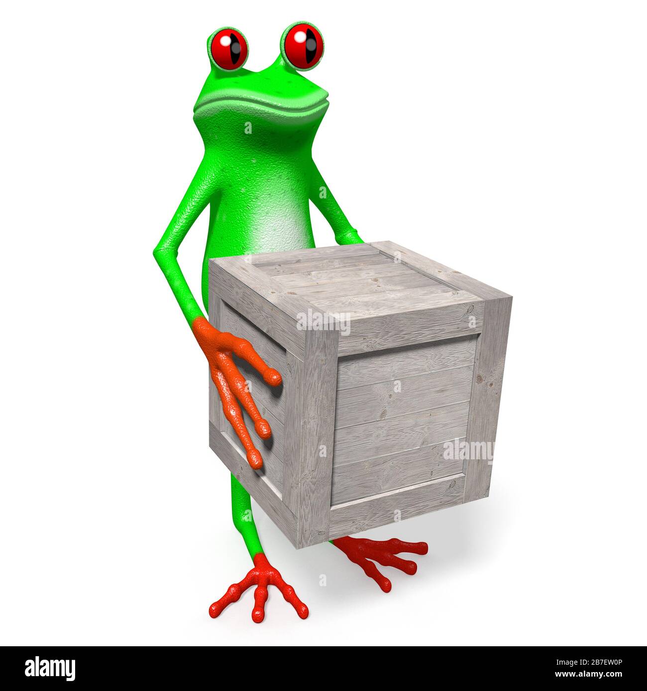 3D frog and package - great for topics like freight transportation ...