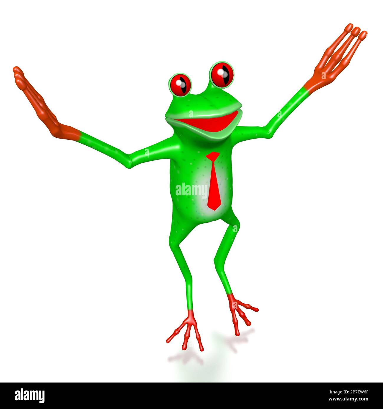 Happy smiling cartoon frog hi-res stock photography and images - Alamy