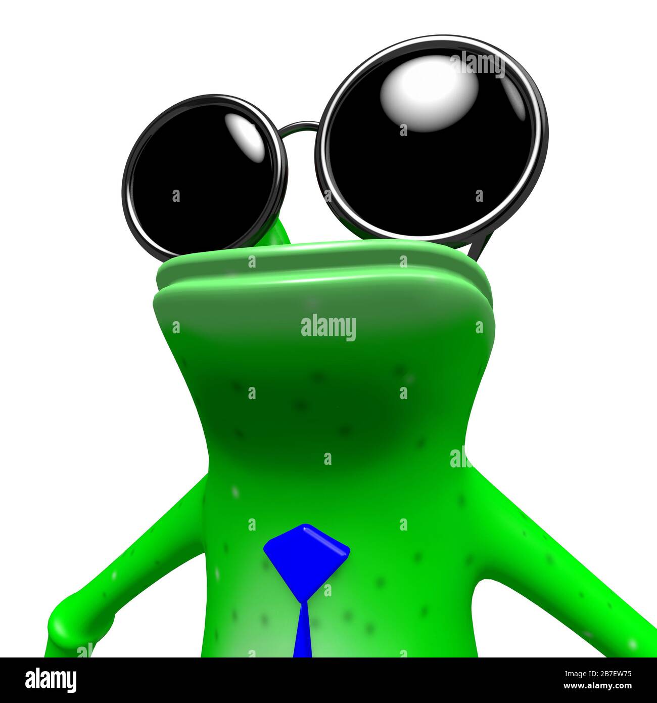 3D cartoon frog with sunglasses - great for topics like being a boss ...