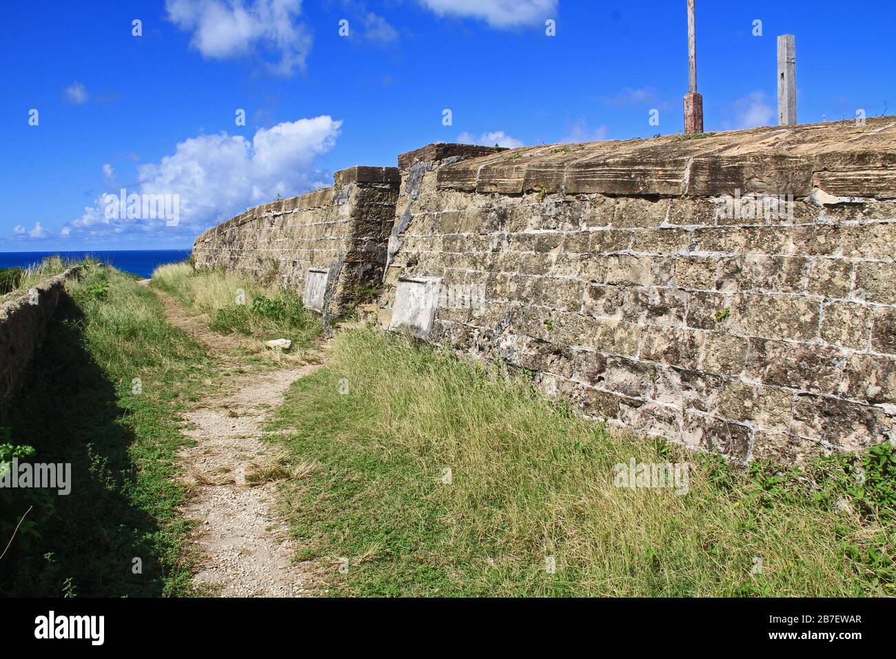 Steps to Old Fort Barrington in St. John’s Antigua Stock Photo - Alamy