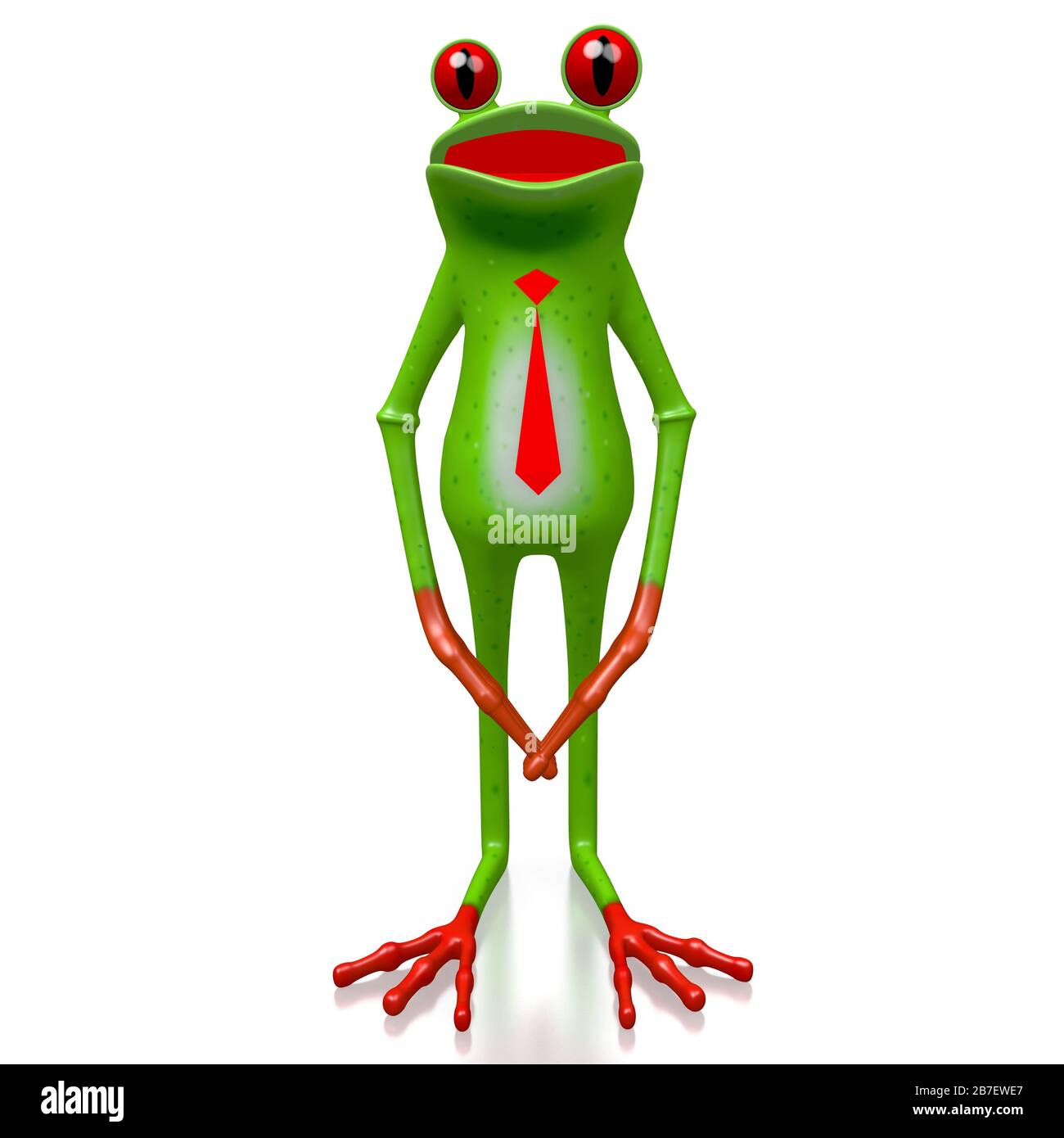 3D cartoon businessman frog Stock Photo - Alamy