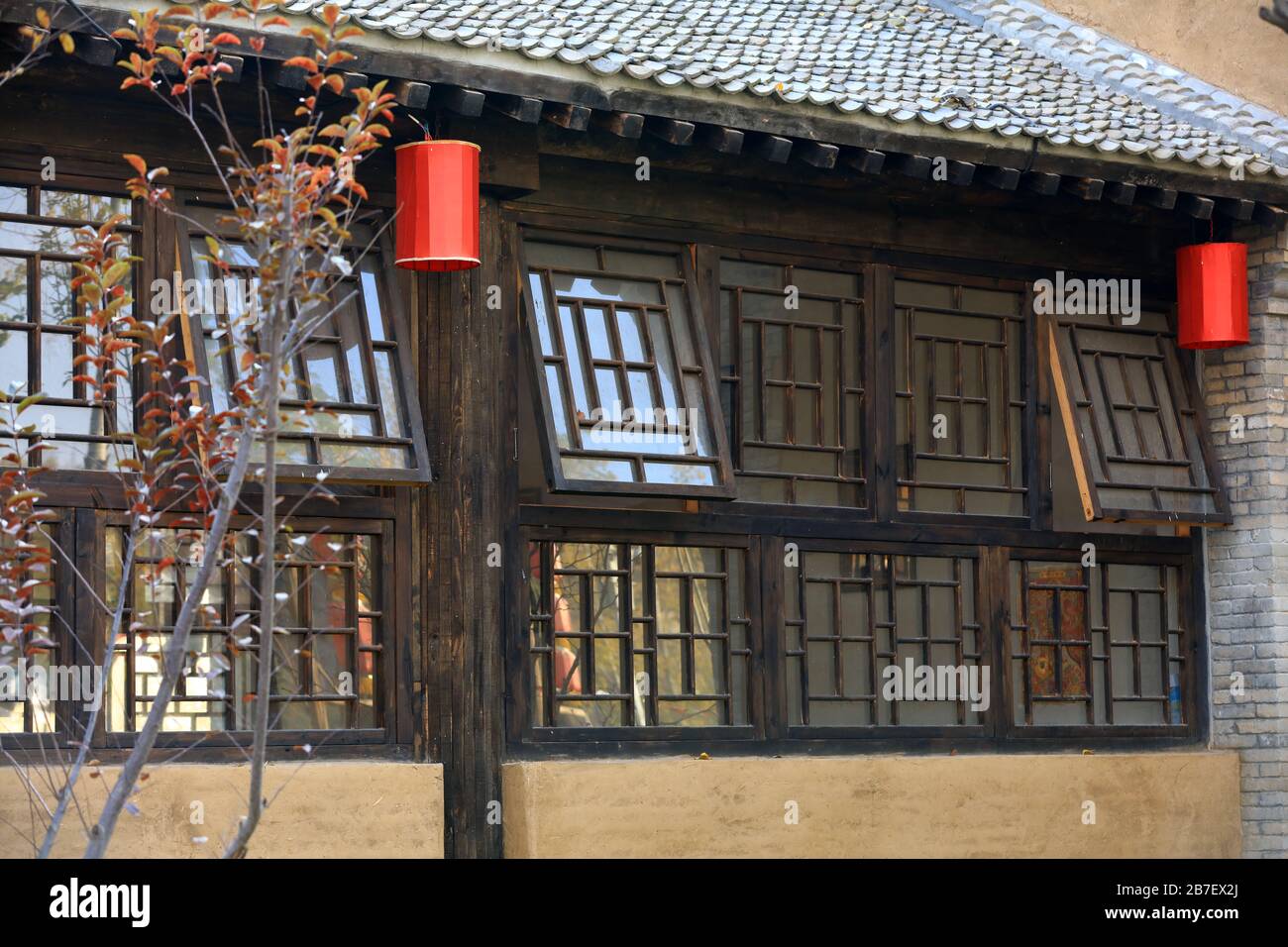 The ancient Chinese rural houses Stock Photo - Alamy