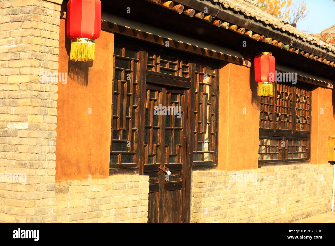 The ancient Chinese rural houses Stock Photo - Alamy