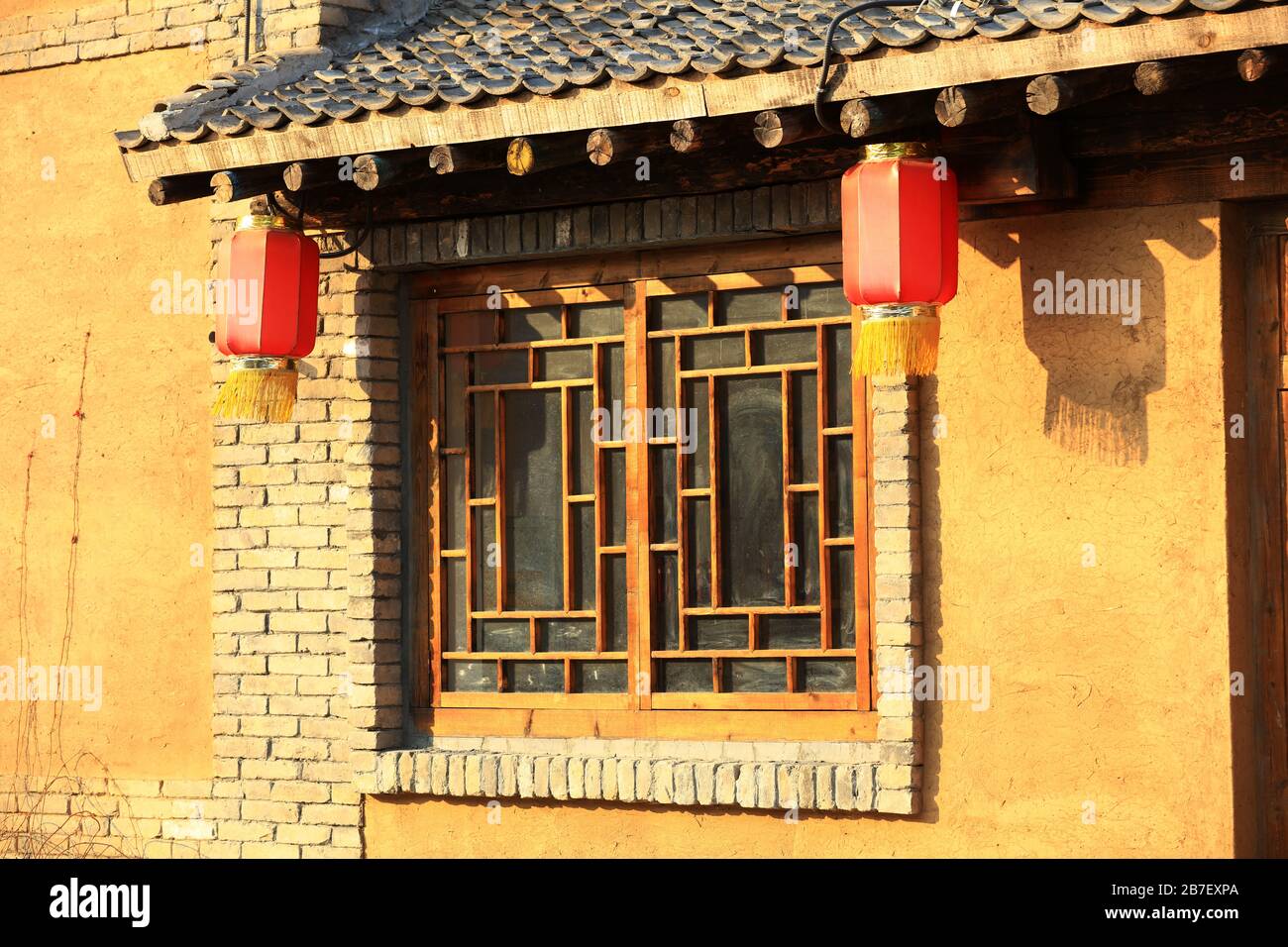 The ancient Chinese rural houses Stock Photo - Alamy