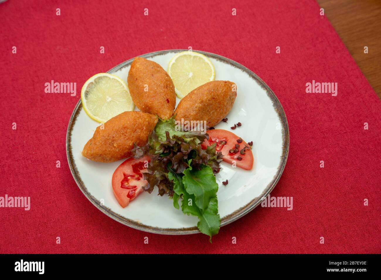 Icli kofte / Boiled kibbeh / Quibe / stuffed meatball falafel. stock ...