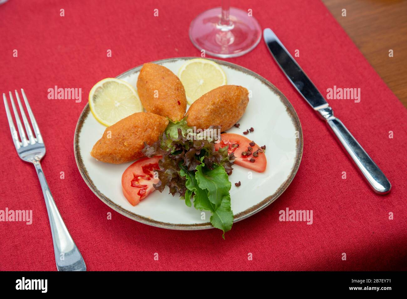 Icli kofte / Boiled kibbeh / Quibe / stuffed meatball falafel. stock ...