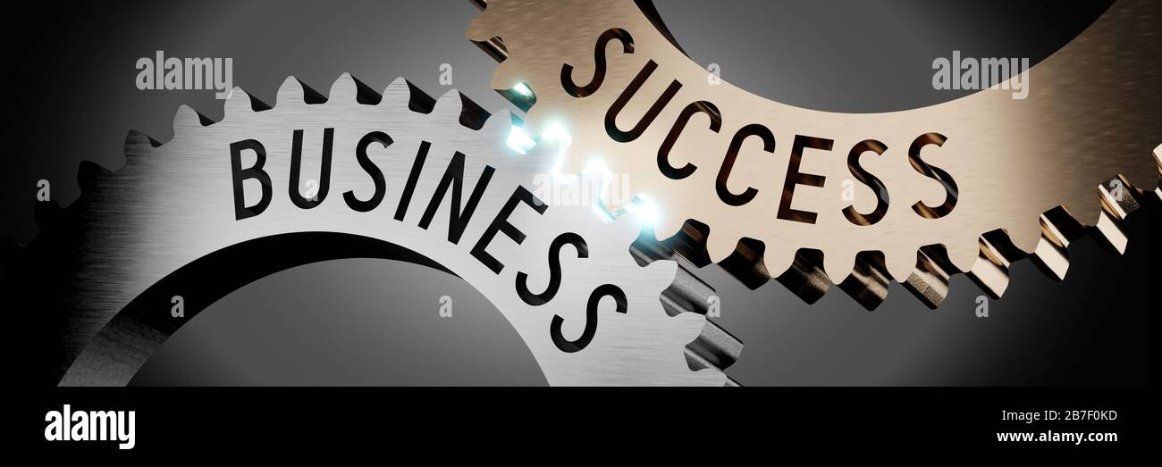 Business, success - gears concept - 3D illustration Stock Photo - Alamy