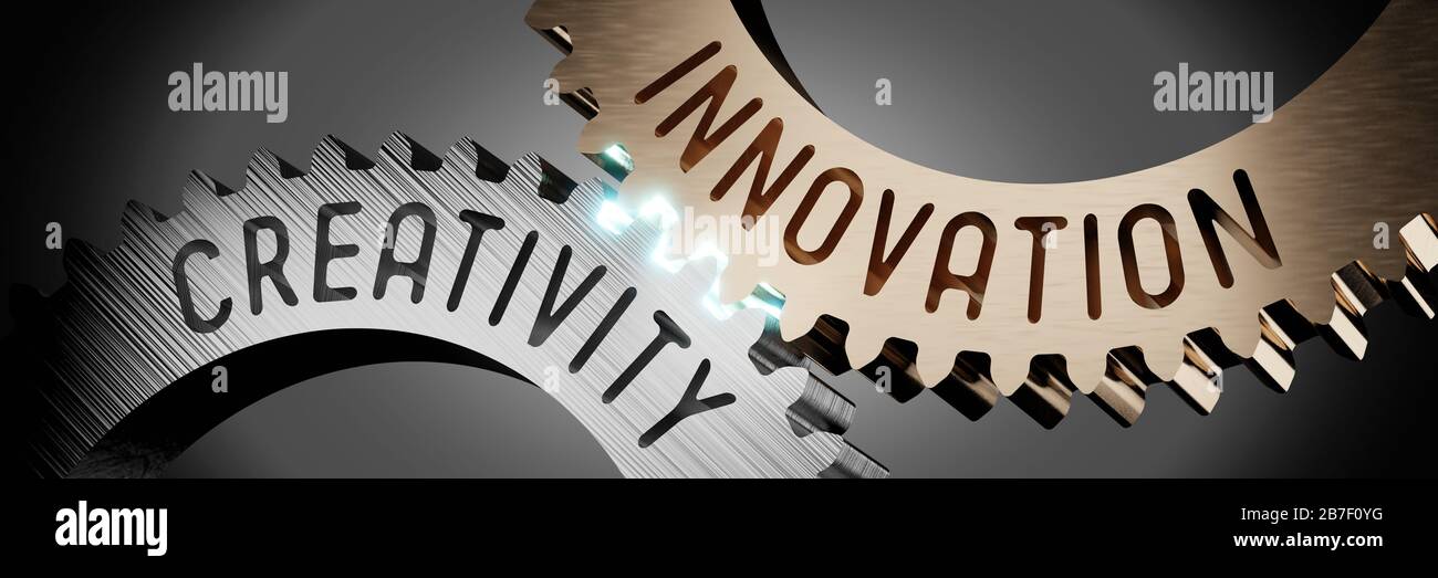 Innovation, creativity - gears concept - 3D illustration Stock Photo ...