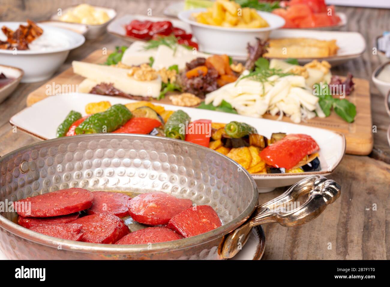 Turkish Breakfast stock photo Stock Photo - Alamy