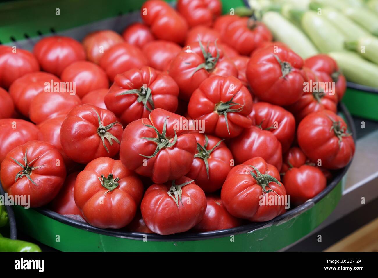 fruits and vegetables at organic fair stock photo Stock Photo - Alamy