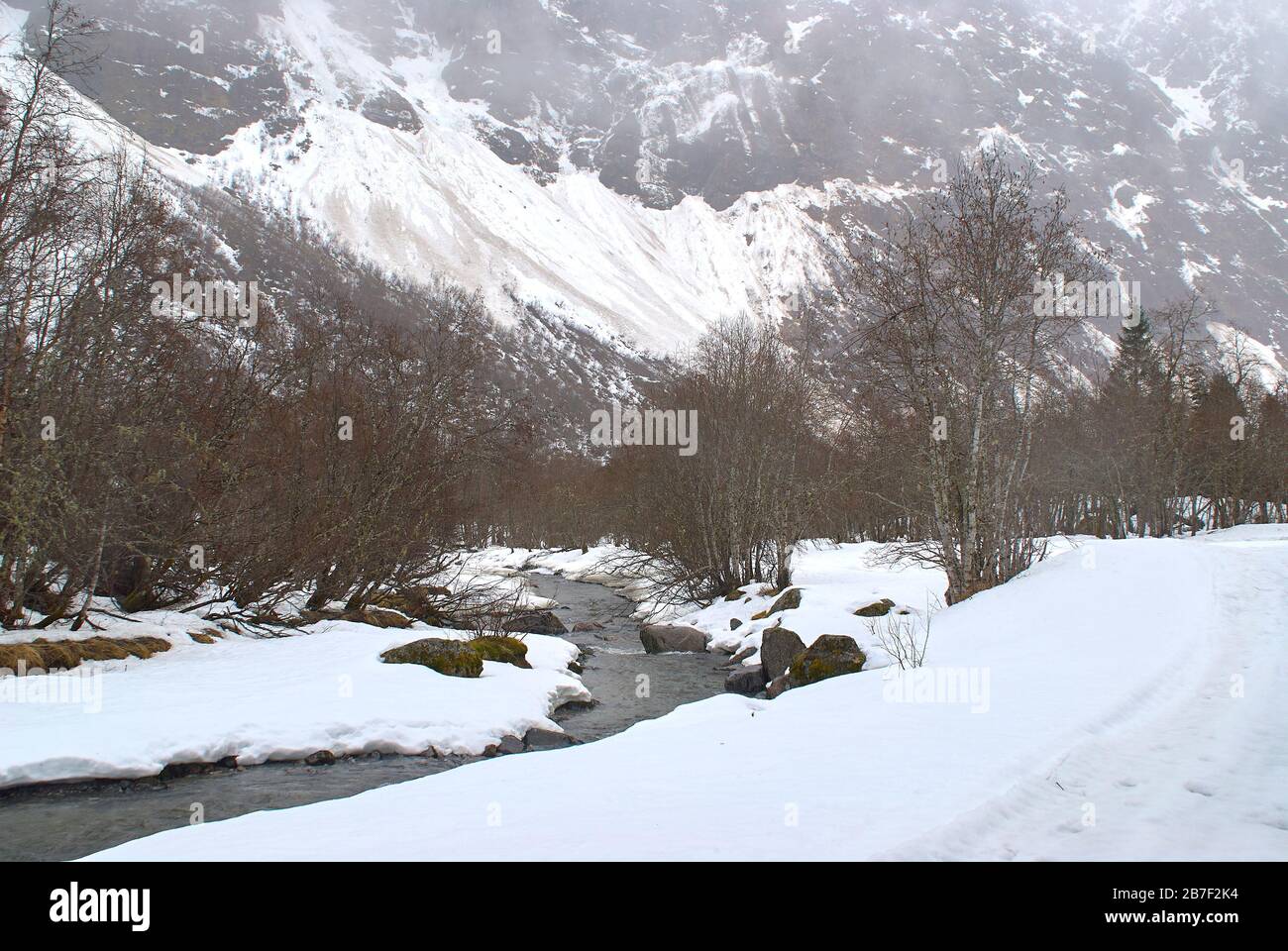 Glacier toes of the retreating Supphellebreen, Norway Stock Photo - Alamy