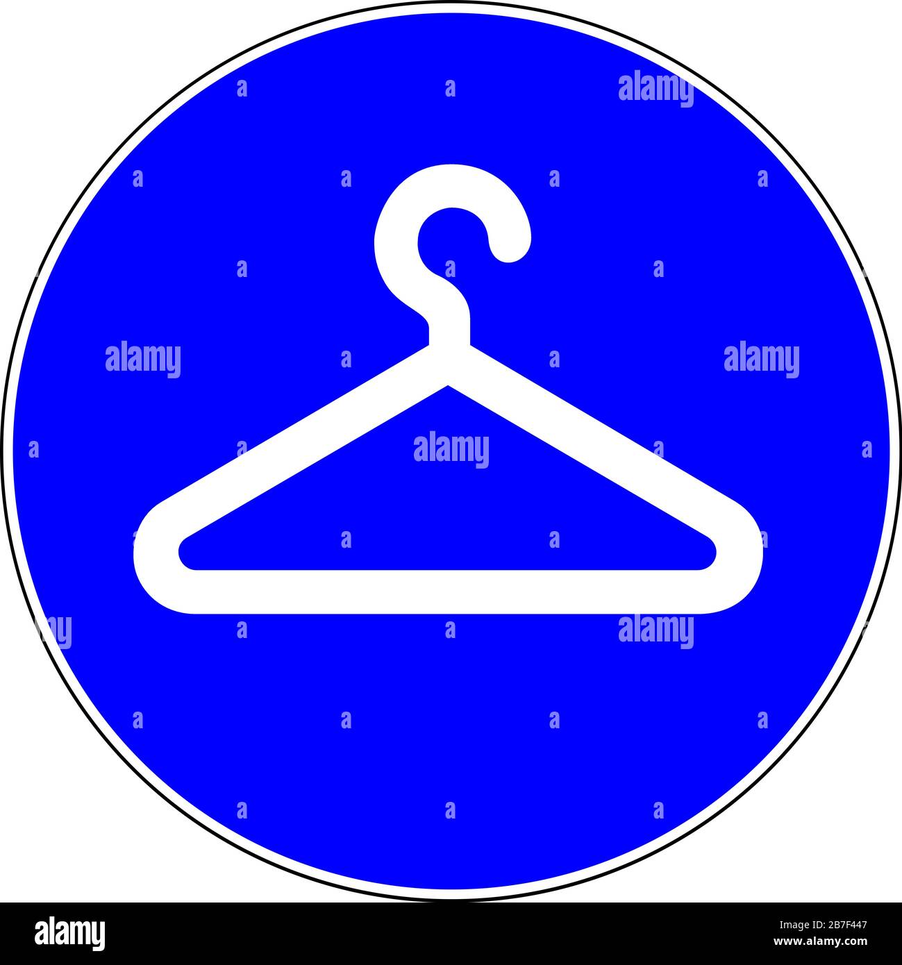 Coat check available blue sign on white background Stock Photo - Alamy