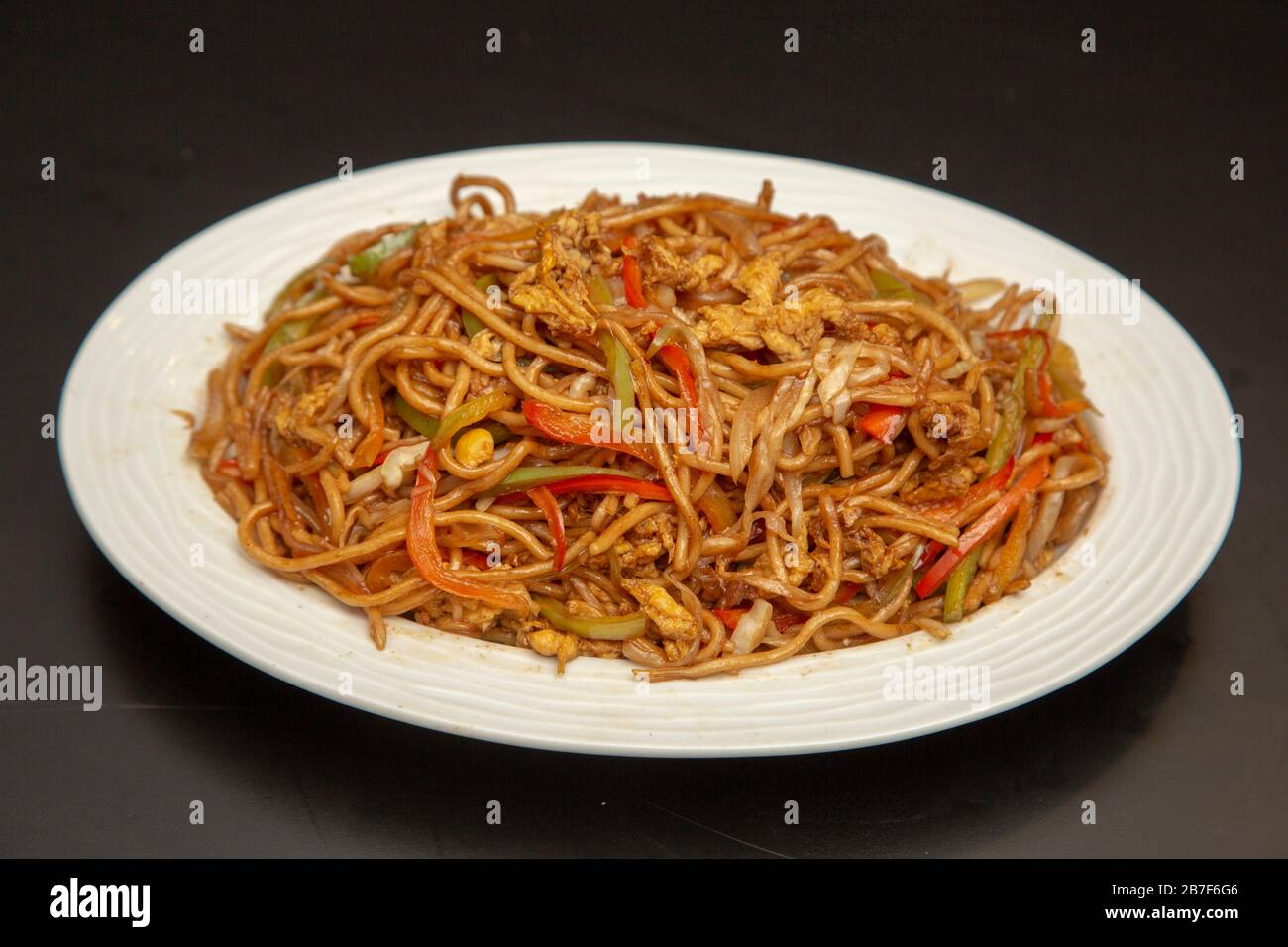 pasta with egg from chinese cuisine Stock Photo - Alamy