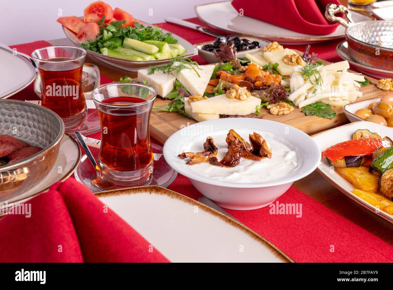 Turkish breakfast stock photo Stock Photo - Alamy