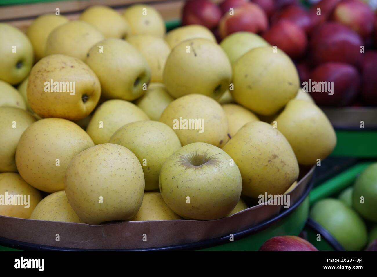 fruits and vegetables at organic fair stock photo Stock Photo - Alamy