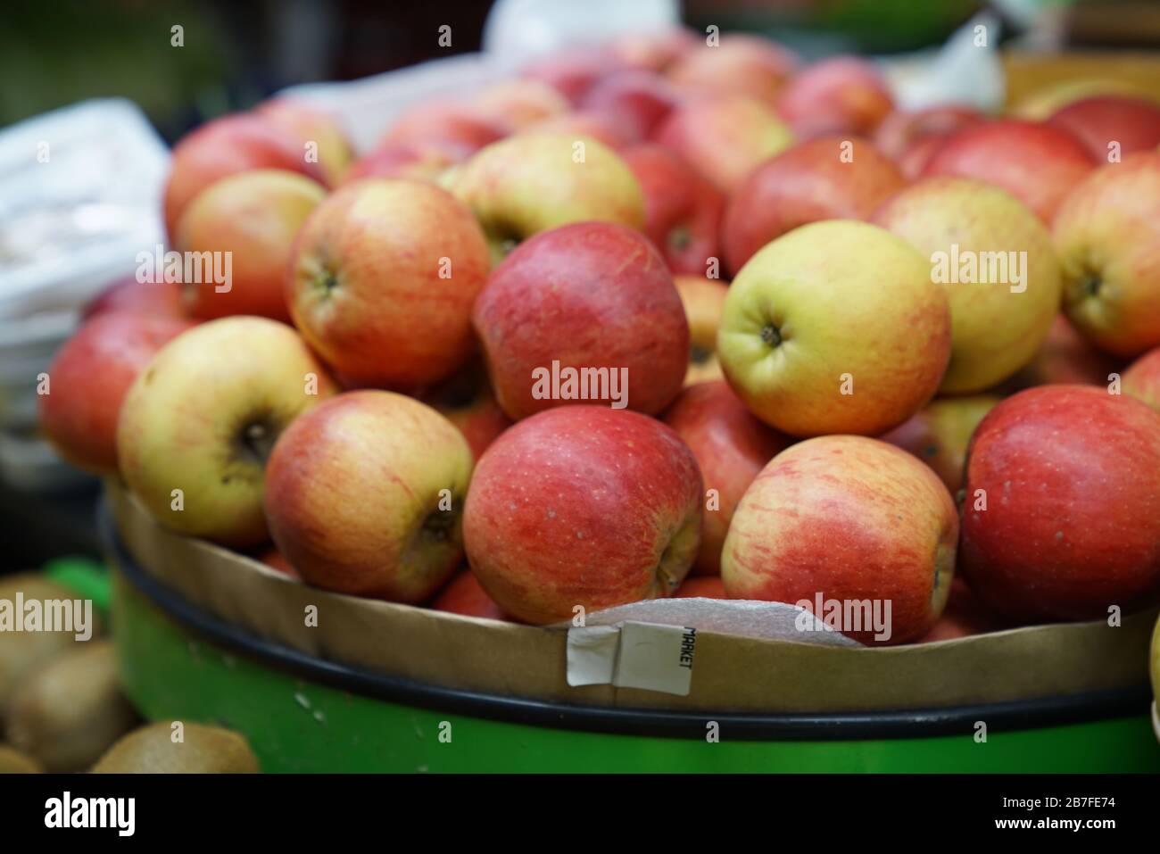 fruits and vegetables at organic fair stock photo Stock Photo - Alamy