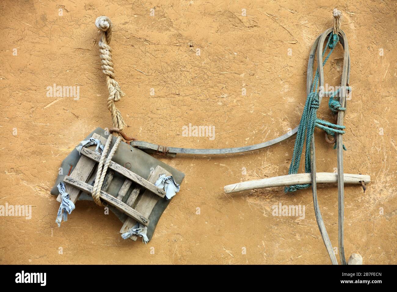 The ancient Chinese farming tools Stock Photo - Alamy