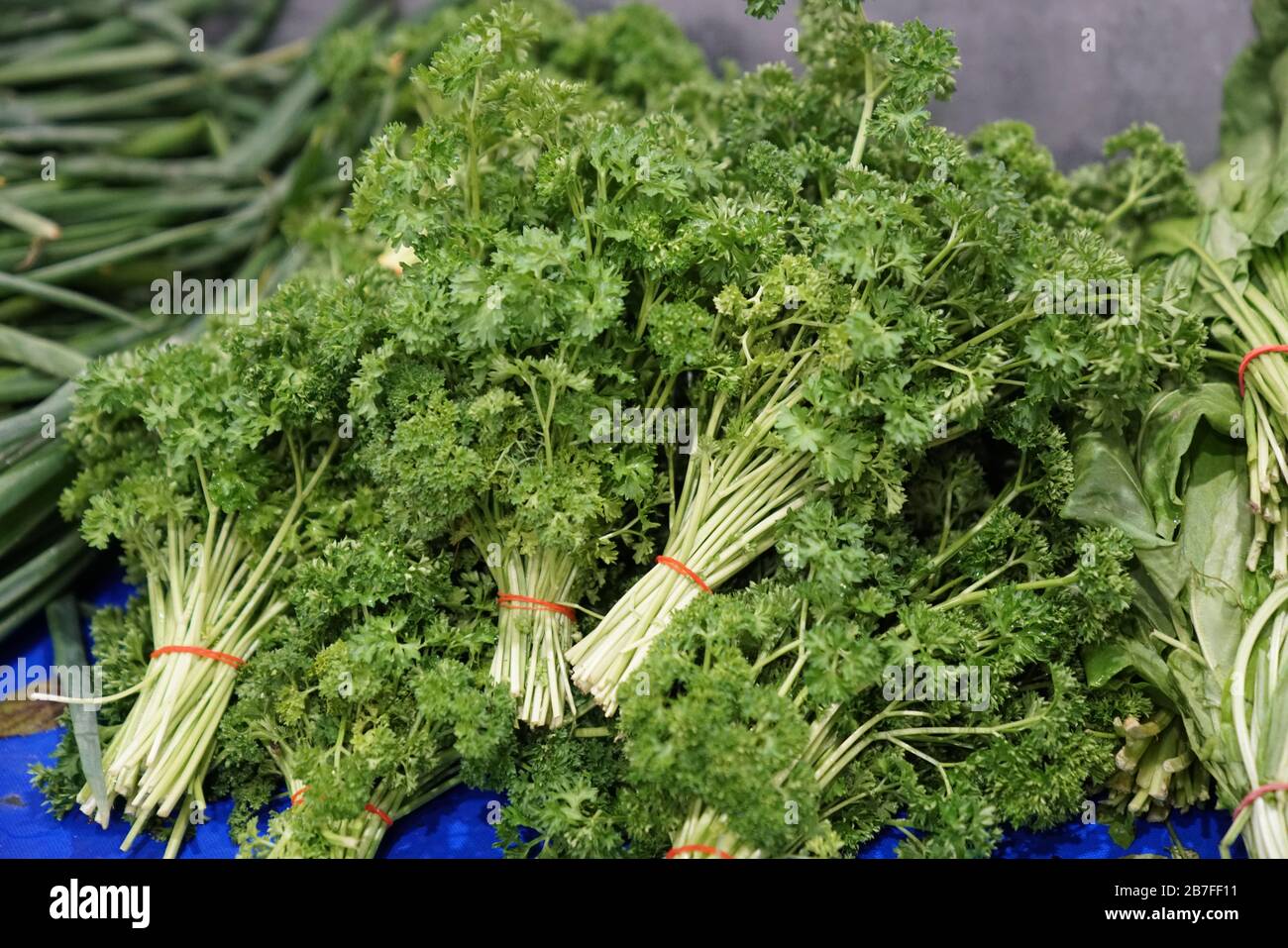 fruits and vegetables at organic fair stock photo Stock Photo - Alamy