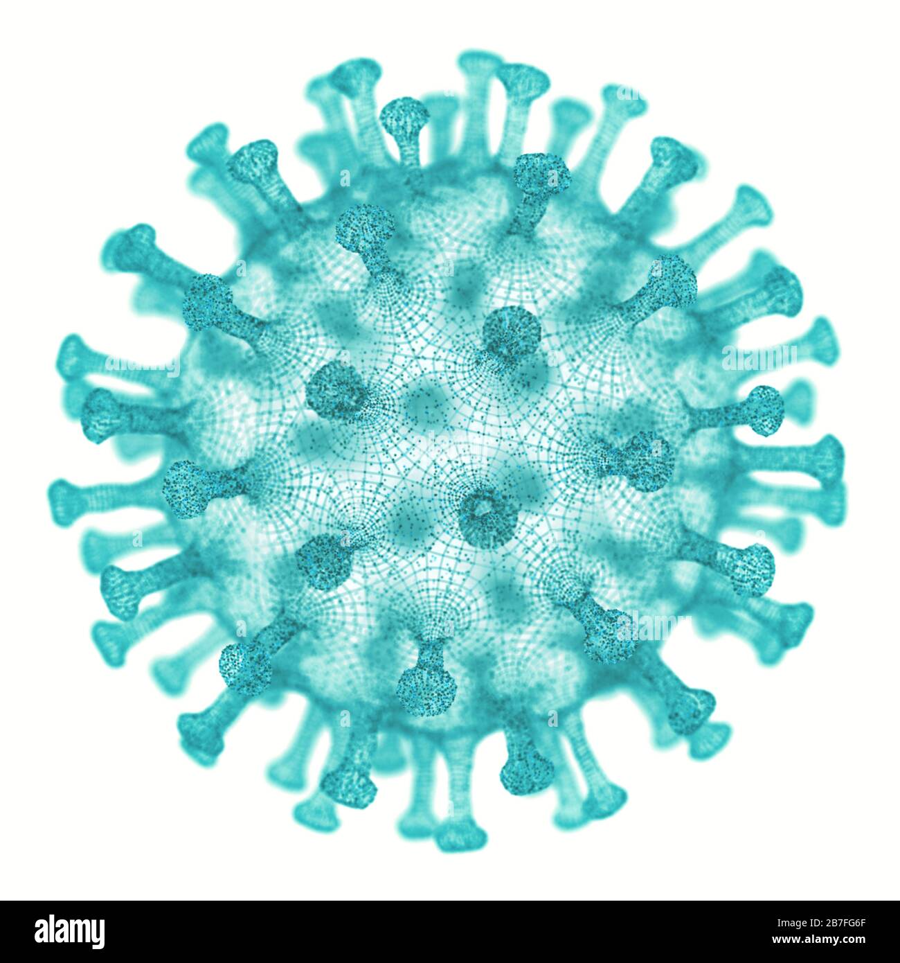 Conceptual illustrative virus. Image of a virus, pathogen with a ...