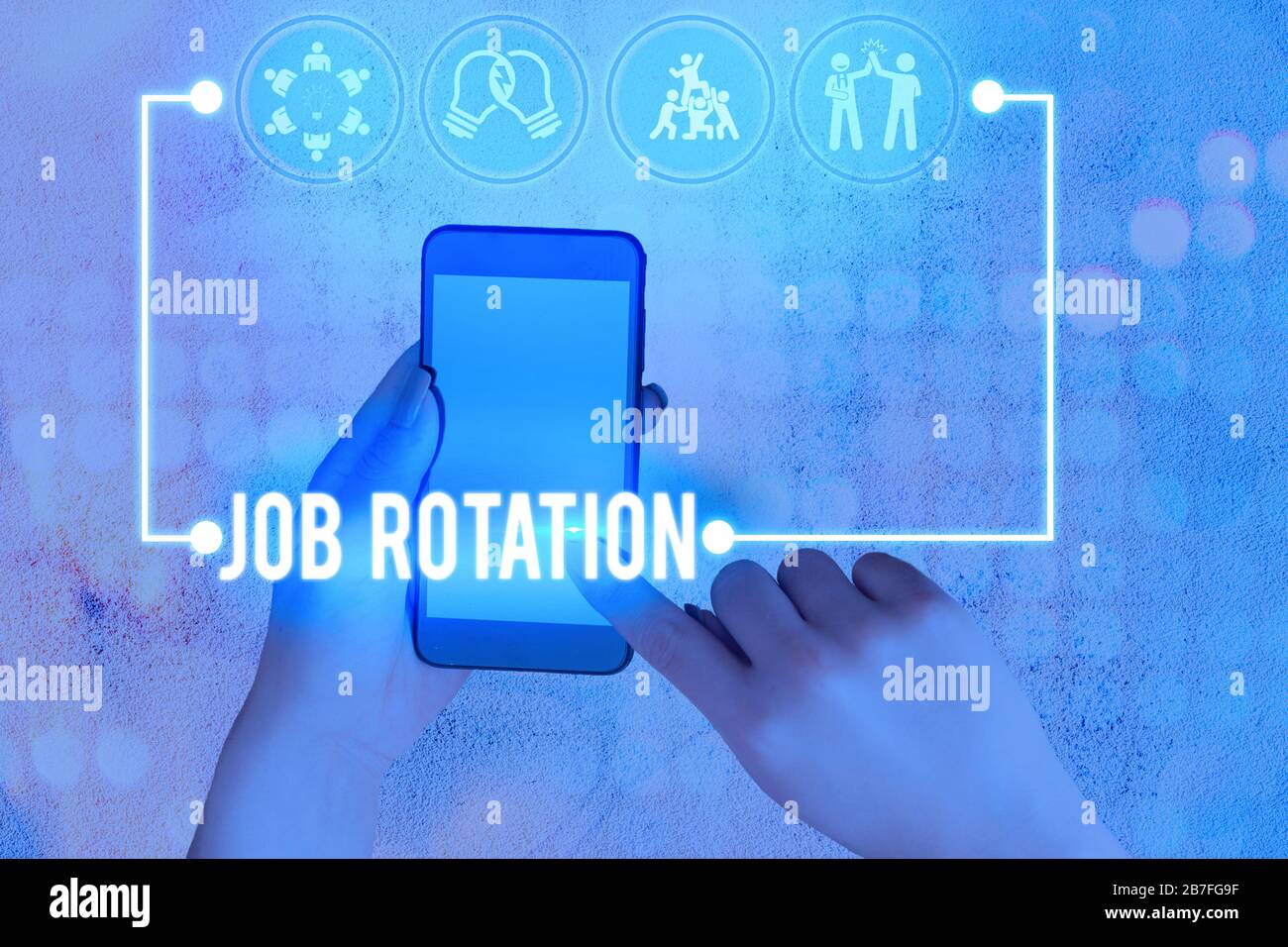 Conceptual hand writing showing Job Rotation. Concept meaning the ...