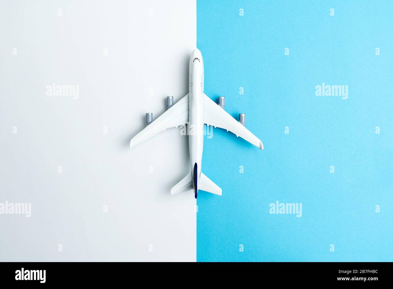 Flat lay airplane model Stock Photo - Alamy