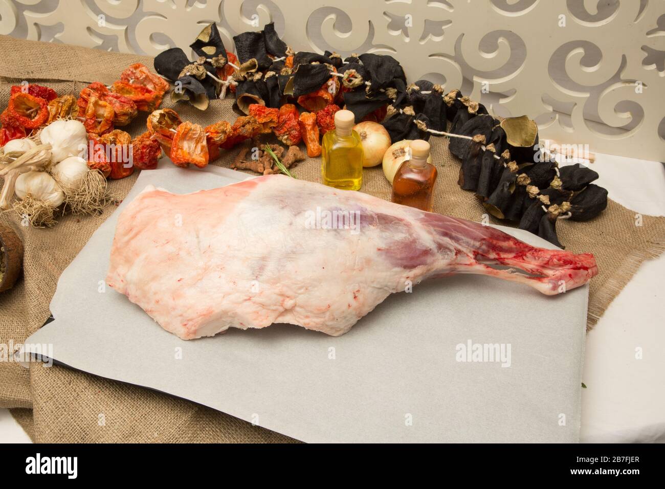 Raw meat in butcher Stock Photo - Alamy