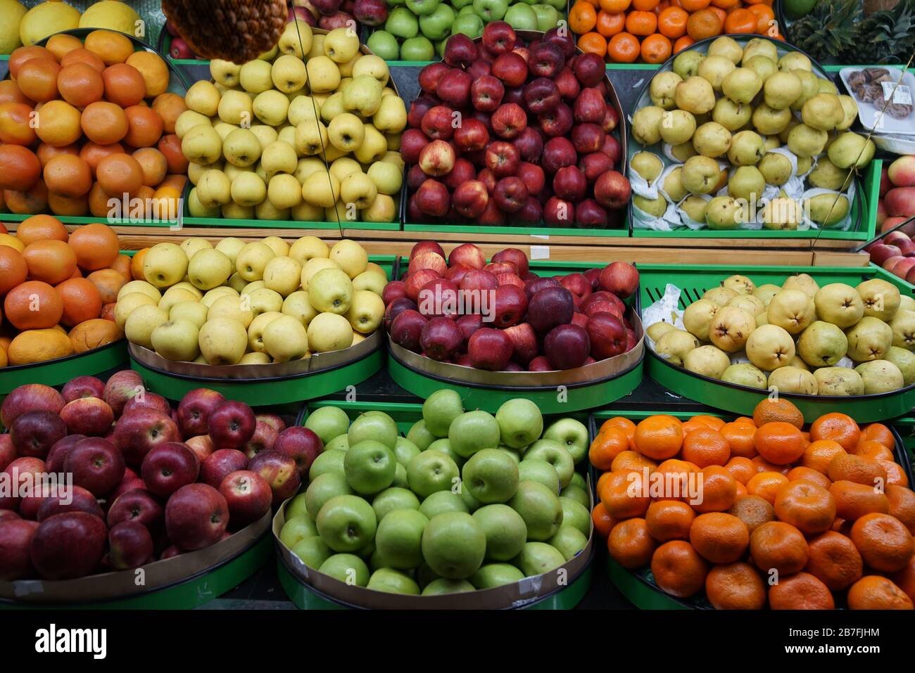 Mixed fruits and vegetables at organic fair stock photo Stock Photo - Alamy