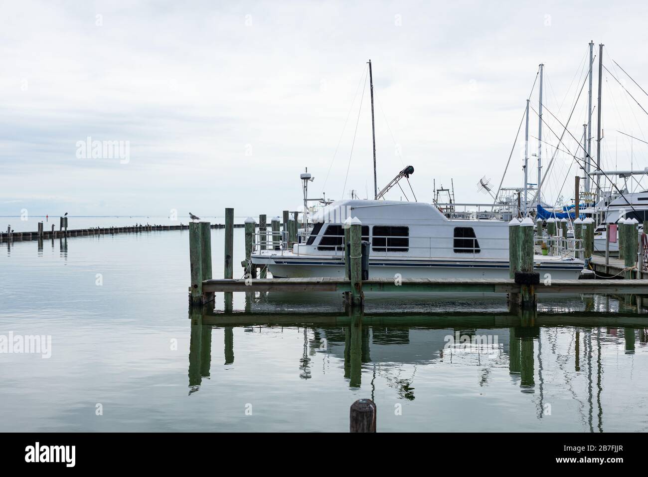 Boatyard, with Fishing Boats in the Gulf of Mexico at Fulton, Texas ...