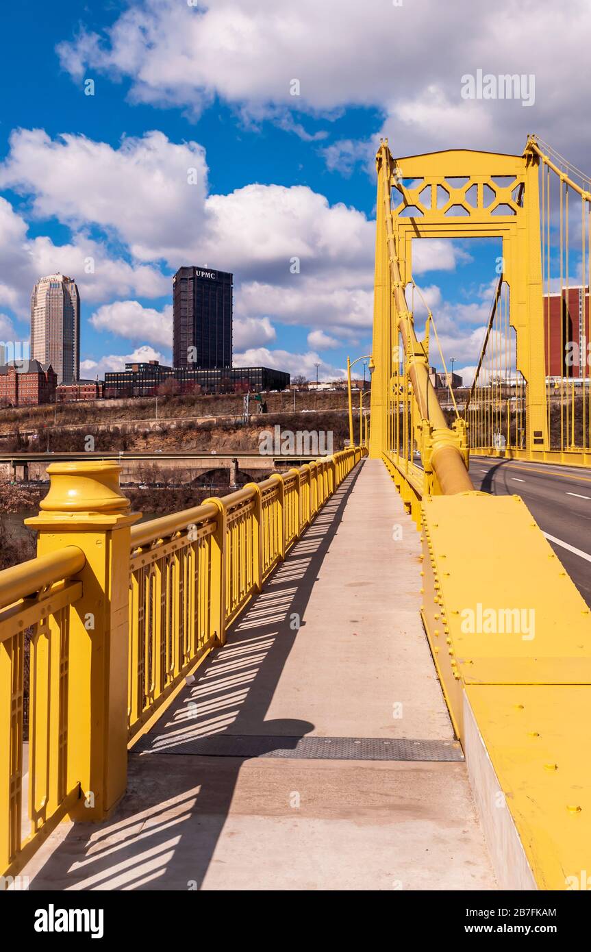 The 10th street bridge sidewalk connecting the south side neighborhood ...
