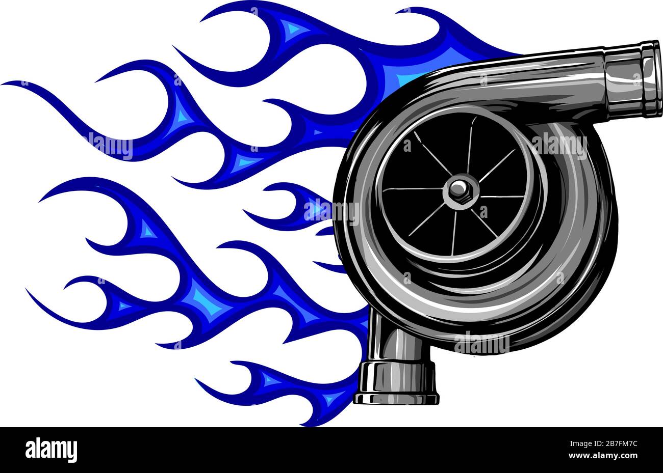 Turbocharger Vector Art