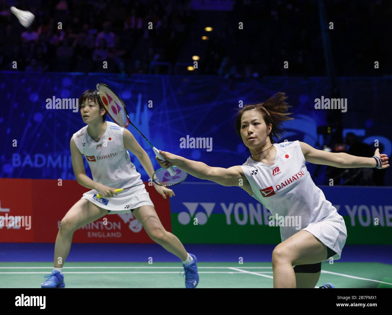 Japan's Yuki Fukushima (R) and Sayaka Hirota take on China's Du Yue and ...