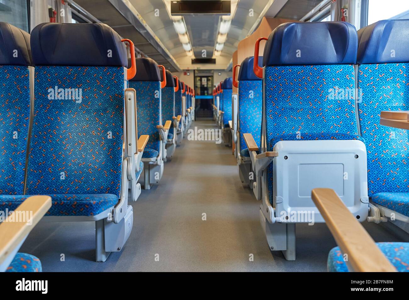 Passenger Train interior Stock Photo - Alamy